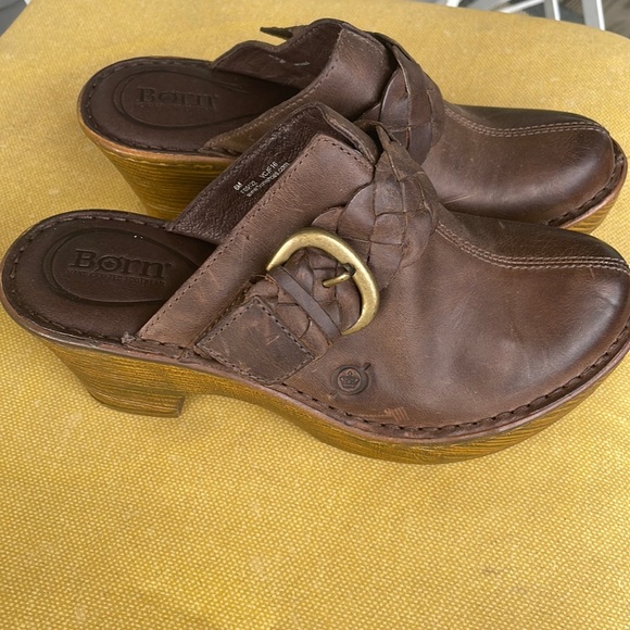 Born | Shoes | Born Brown Mahal Braided Leather Clogs Size 6 | Poshmark